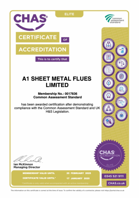 Accreditation - A1 Flues System